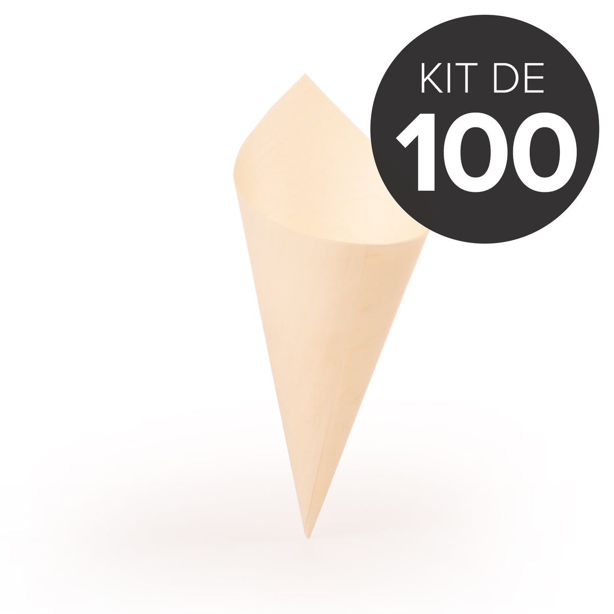 100 cornets de frites écologiques en bois (pin) – Assiettes Comestibles ...